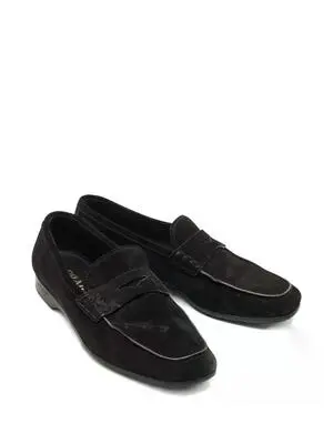 Prada Suede Penny-strap Loafers