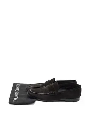 Prada Suede Penny-strap Loafers