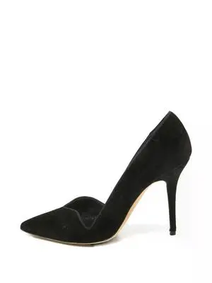 Manolo Blahnik 100mm Velvet Pointed-toe Pumps - Black