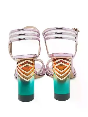 NICHOLAS KIRKWOOD Metallic Block-heel Sandals