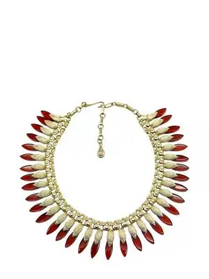 JENNIFER GIBSON JEWELLERY 1960s Coro Egyptian Revival Choker Necklace - Metallic