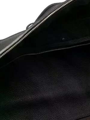 THE ROW Gio Duffle Full-grain Leather Weekend Bag - Black