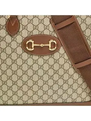 Gucci Gg Supreme Canvas Horsebit 1955 Two-way Handbag