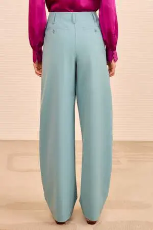 Ulla Johnson Ames Barrel Leg Trousers - Ocean
