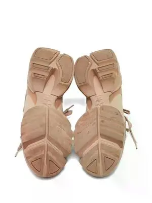 Dior Beige Leather Lace-up Sneakers