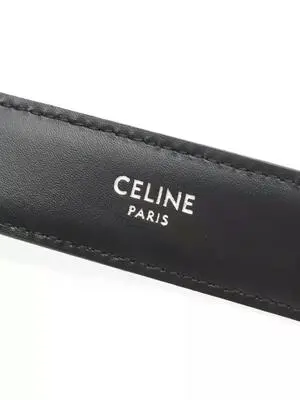 Celine Leather Belt With Orb Detail