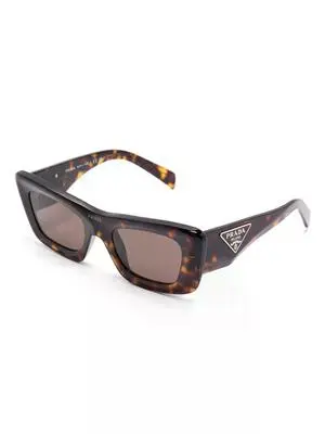 Prada Triangle-logo Sunglasses - Brown