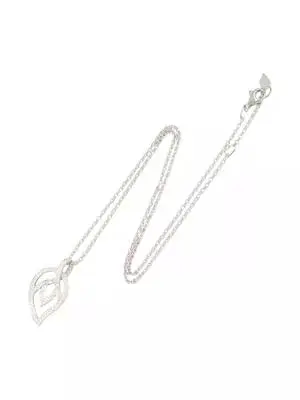 PIAGET 2010s 18k White Gold Diamond Leaf Pendant Necklace