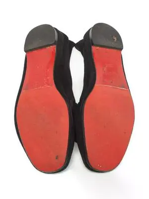 CHRISTIAN LOUBOUTIN Suede Ballet Flats With Ribbon Fastening