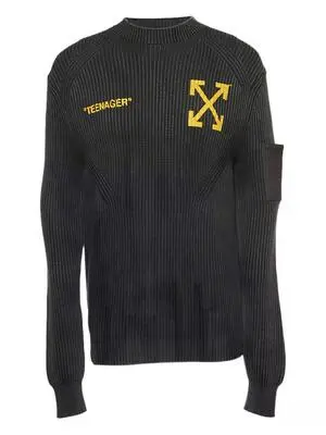 Off-white Medium Knit Sweaters For Men