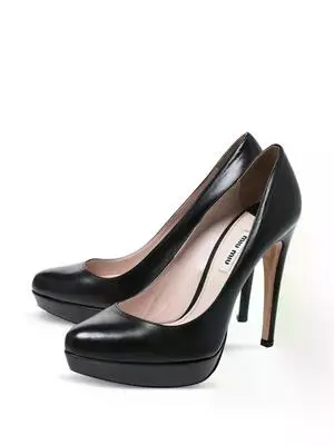 Miu Miu Leather Platform Stiletto Pumps