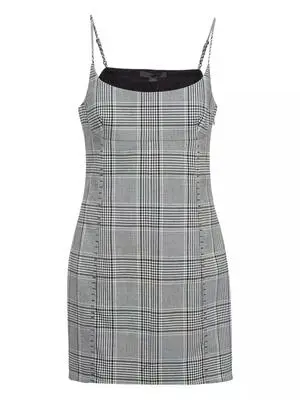 ALEXANDER WANG Plaid Scoop-neck Dress - Grey