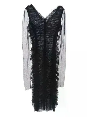 Dolce & Gabbana Ruffled Long-sleeve Dress