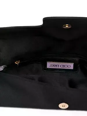 JIMMY CHOO Logo-plaque Shoulder Bag - Black
