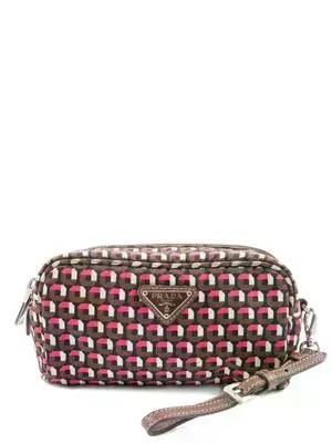 Prada Geometric-print Wristlet