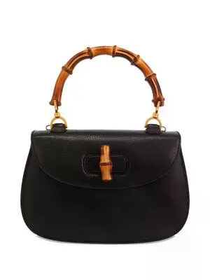 Gucci 2000s Bamboo Handle Shoulder Bag - Black