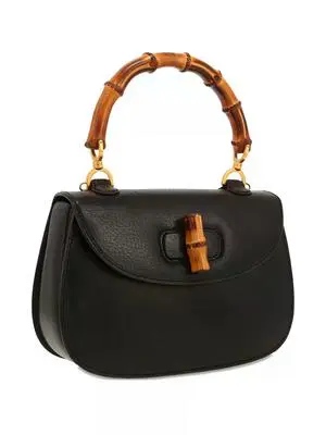 Gucci 2000s Bamboo Handle Shoulder Bag - Black