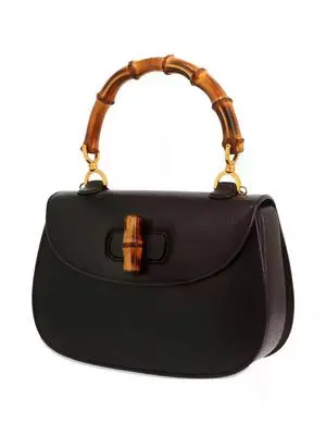 Gucci 2000s Bamboo Handle Shoulder Bag - Black