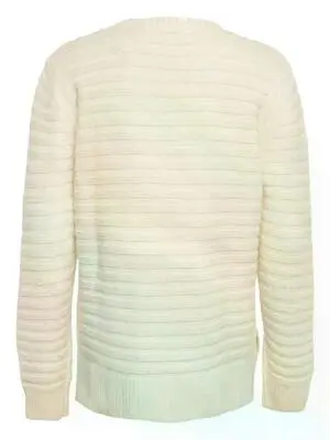 Sandro Merino Wool Cable Knit Crew Neck Long Sleeve Sweater