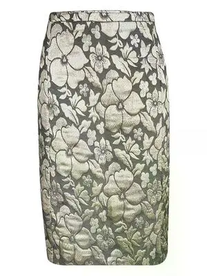 Miu Miu Floral Jacquard Skirt