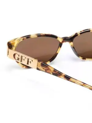 Gianfranco Ferre Logo-engraved Tortoiseshell Sunglasses