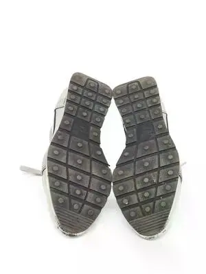 Balenciaga Mesh Leather Sneakers - Silver