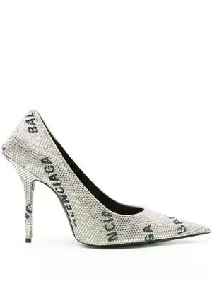 Balenciaga 110mm Square Knife Pumps - Neutrals