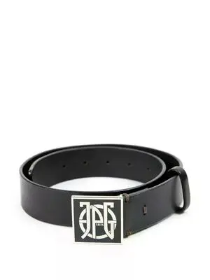 JEAN PAUL GAULTIER 2000s Logo-buckle Belt - Black