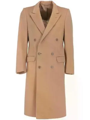 A.N.G.E.L.O. VINTAGE CULT 1970s Camel Wool-cashmere Blend Double-breasted Coat