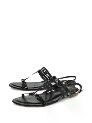 TOD'S Patent Leather Sandals - Black