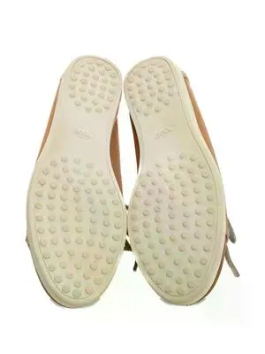 TOD'S Vintage Leather Sneakers - Neutrals