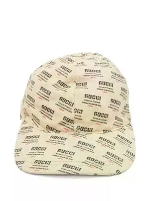Gucci Logo Baseball Hat - Neutrals
