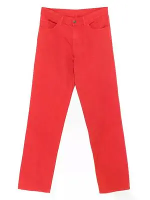 Loro Piana 2010s Cotton-linen Trousers - Red
