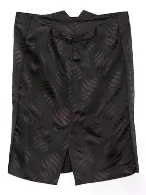 Gucci 2000s Swirl-pattern Silk Skirt