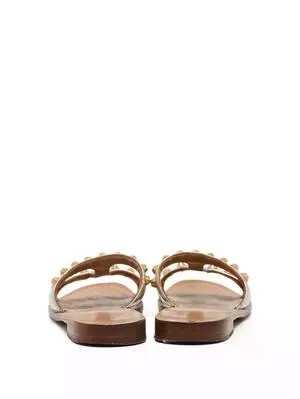 Prada Metallic Leather Studded Sandals