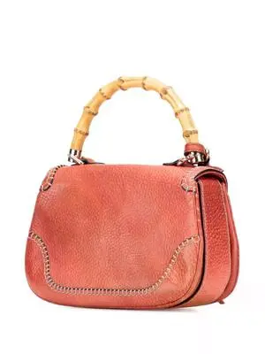 Gucci Small Leather Bamboo Satchel