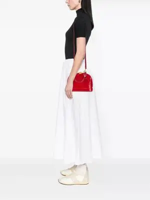 LOUIS VUITTON Monogram Vernis Alma Bb Satchel - Red