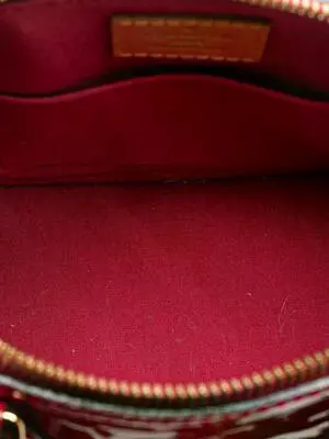 LOUIS VUITTON Monogram Vernis Alma Bb Satchel - Red