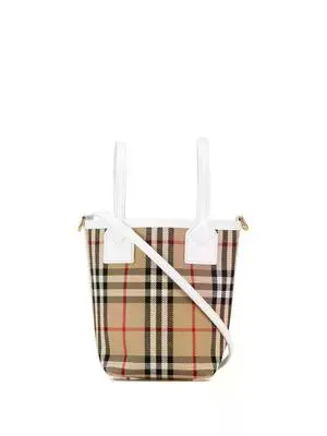 Burberry Mini House Check London Tote Satchel - Brown