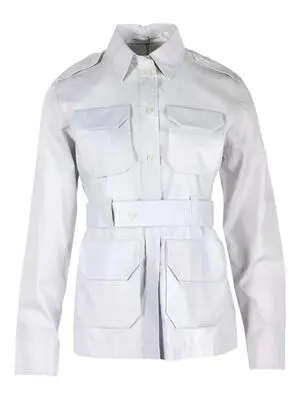 Victoria Beckham Belted Pocket Shirt - Grey