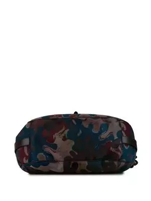 Dior 2021 Peter Doig Canvas Camouflage Soft Saddle Bag - Brown