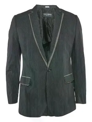 Dolce & Gabbana Striped Embellishment Blazer