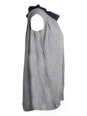Marni Contrast Collar Cap Sleeve T-shirt