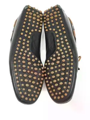 TOD'S Leather Boat Shoes With Braided Laces - Black