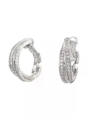 Cartier White Gold Diamond Hoop Earrings