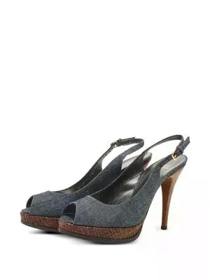 STUART WEITZMAN 120mm Denim Platform Sandals