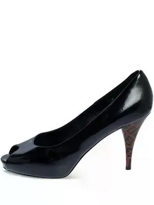 Fendi Peep Toe Platform Pumps - Black