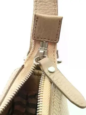 Burberry Leather Shoulder Bag With Buckle Detail