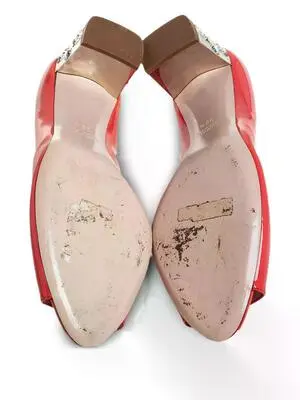 Miu Miu 50mm Crystal-embellished Peep-toe Pumps