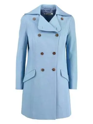JIL SANDER Double-breasted Cotton-blend Coat